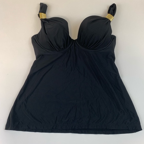 Panache | Swim | Panache Swimsuit Tankini Top 3d Solid Black | Poshmark